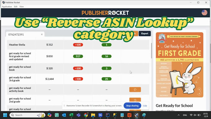 Perform reverse asin or isbn lookup using publisher rocket by ...