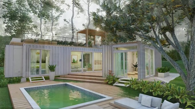 Design and render your shipping container home, villa, shop, or office ...