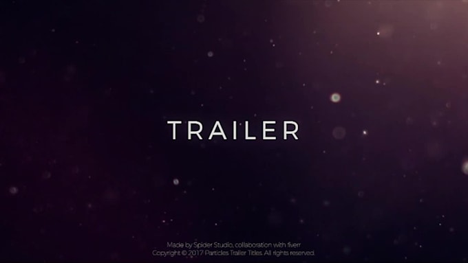 Make an awesome particle trailer title cinematic intro video by Spider ...