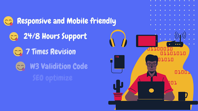 Convert Psd To Html Css And Bootstrap Responsive Webpage By Rasel