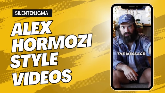 Edit Your Videos With Caption Alex Hormozi Style By Silenten1gma Fiverr