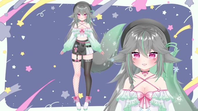 Draw and rig vtuber model, live2d model, 2d vtuber rigging live2d ...