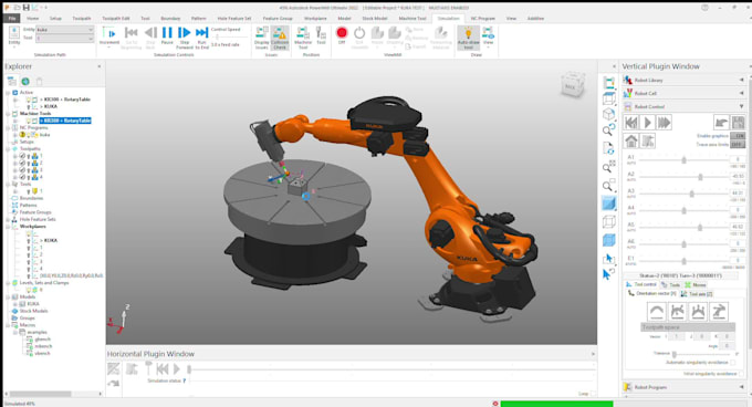 Roboter-cnc-programmierung auf powermill durchführen