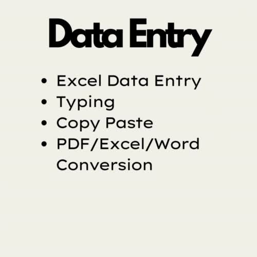 Do data entry, copy paste, pdf excel word conversion by Flavia_almeida | Fiverr