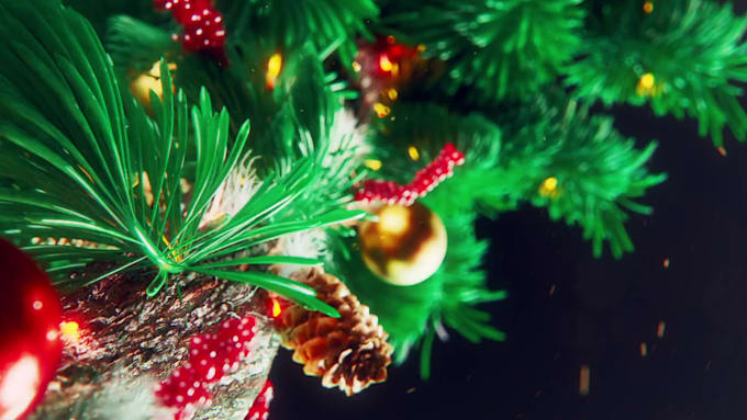 Create christmas tree intro logo animation video by Jayasingheprasa ...