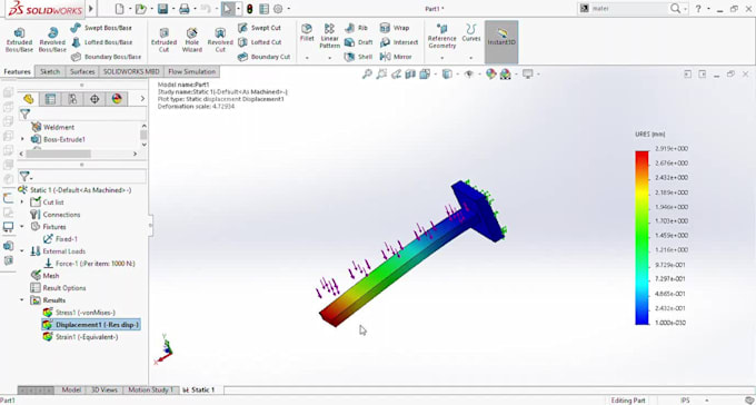Fea and fem using solidworks by Usman65288 | Fiverr