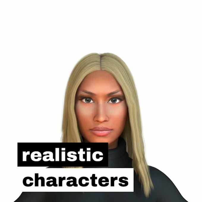 Do a well rigged realistic 3d human character model for your animation ...