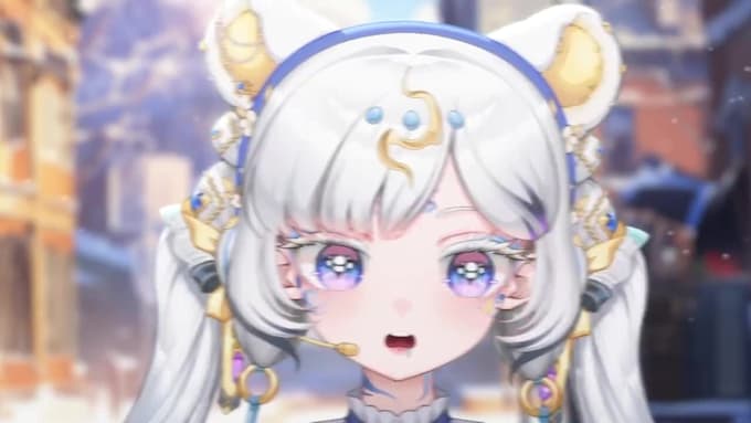 Live2d vtuber model for commercial use girl dolphin vtuber ready to use ...