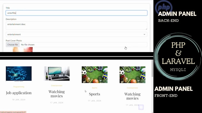 Develop php web admin dashboard by Mkwebdevpro | Fiverr