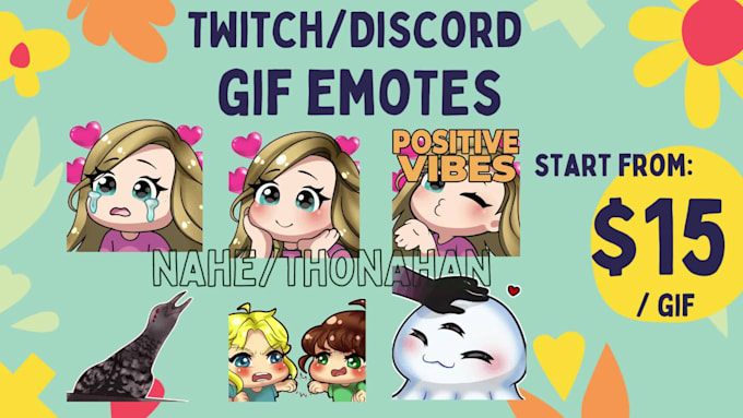 Make animated gif emotes for you by Hanabatik | Fiverr