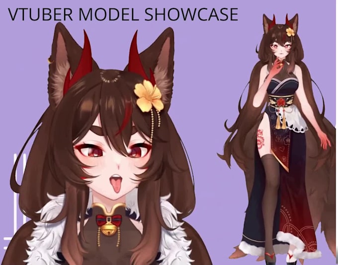 Draw high quality live2d vtuber model, rig vtuber model, live2d art for streamer
