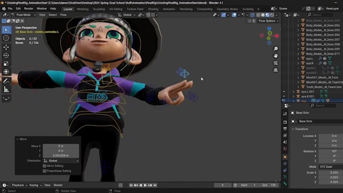 Meta rig, 3d character rigging, facial rig, blendshape, rig3d for ue5 mannequin by Mandelacaro ...