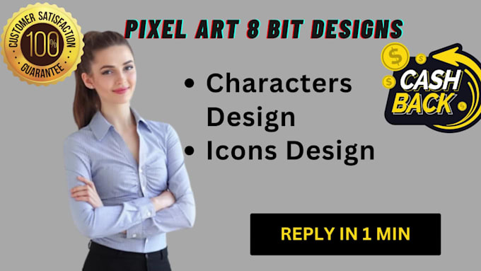 Create pixel art 8 bit designs, characters, and icons for you by ...