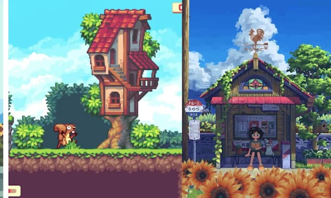 Design custom 8bit pixel art sprites animations and retro game ...