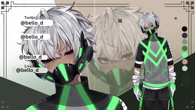 Design and rig 2d vtuber, vtuber rigging, 2d vtuber model, live2d model ...