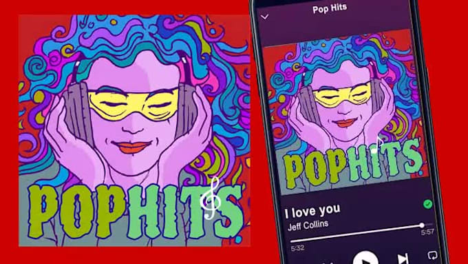 Draw song cover and podcast cover by Illustratorze | Fiverr