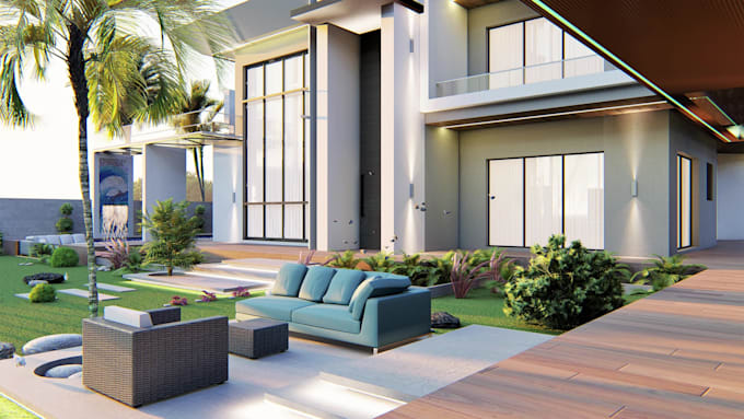 Render your exterior build very fast sketchup by Khanengineers | Fiverr