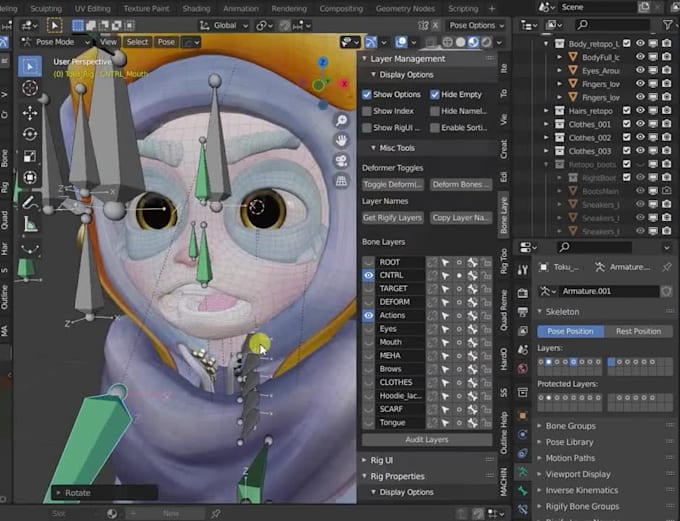 Model,rig 3d animaze avatar,3d face expression, lyps sync, wonder rig ...