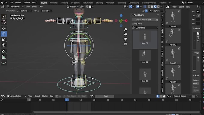 Rig 3dcartoon character in blender,auto rig pro,facemocap,wd,ik fk rig ...