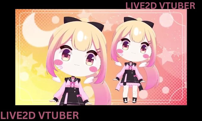 Design rig live2d vtuber model rig vtuber live2d chibi model for vtube streaming by Chris ...