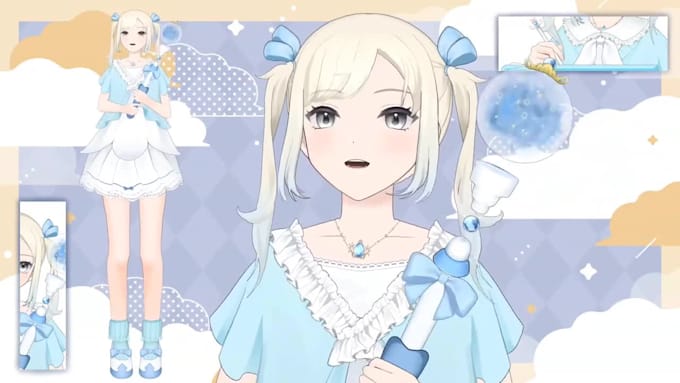 Create 2d vtuber model, live2d vtuber rigging, 2d vtuber design