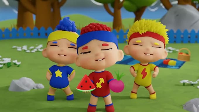 Create kids animation, nursery rhymes, cartoon music video, character ...
