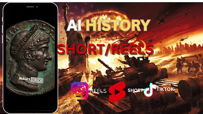 Create ai youtube history shorts and ai shorts ai reels ai history shorts by Blessing_billz | Fiverr