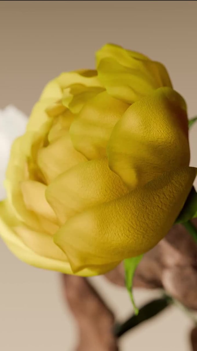 Photorealistic 3d plant model, flower design, render and flower ...