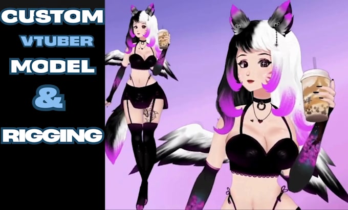 Draw and rig live2d model vtuber avatar pngtuber live2d cubism or vtube studio by Shebramvtuber ...