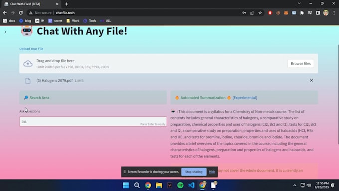 Create interactive chatbot like chatgpt with file upload features by ...