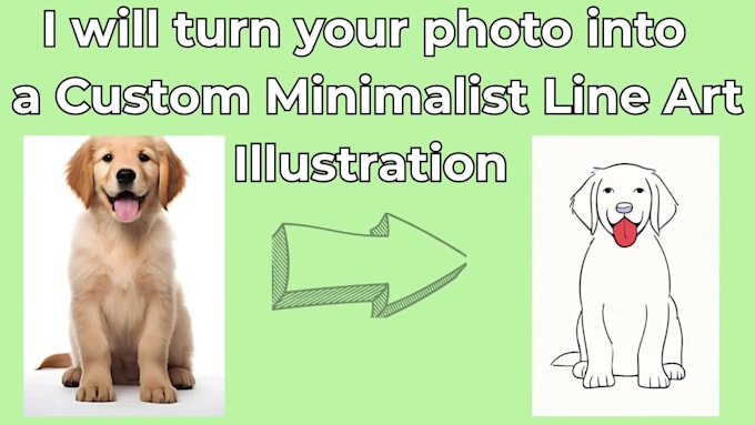 Create custom minimalist line art illustration of your image by ...