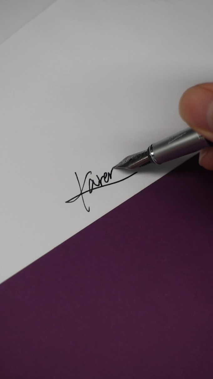 Create a handwritten signature design with video tutorial by ...
