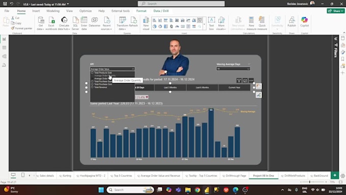 Create an interactive, dynamic power bi dashboard for kpi tracking by ...