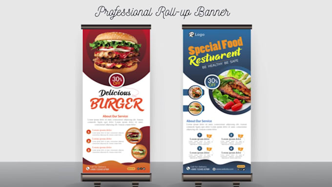 Design roll up banner, poll up, signage, billboard banners by Social ...