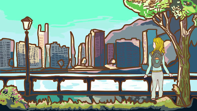 Draw an animated scene background for your vtuber or film by ...