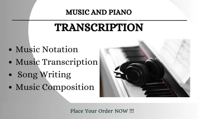 Do exact music transcription, piano sheet music and piano transcription ...