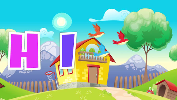 Create a vibrant 2d kids nursery rhyme animation up to 60 seconds by ...