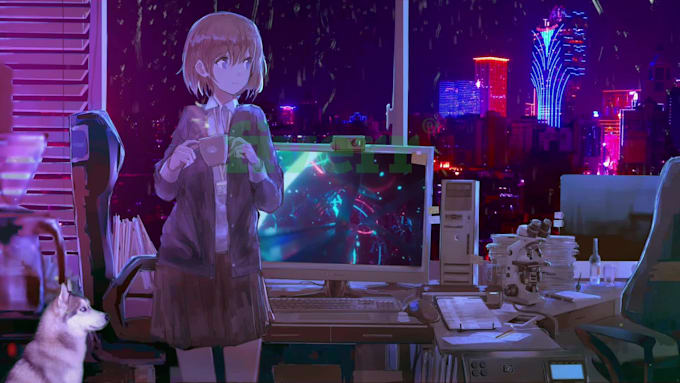 Make lofi loop animation for your youtube channel by Ashiknur06 | Fiverr