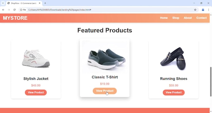 Design custom html css landing page by Attahussain12 | Fiverr