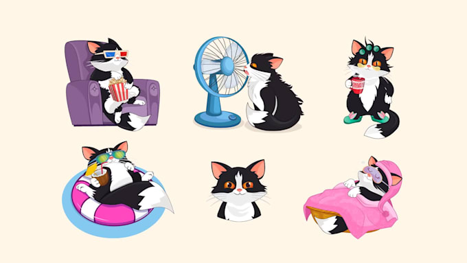 Create cute gif animation loop by Dragonflyanna | Fiverr