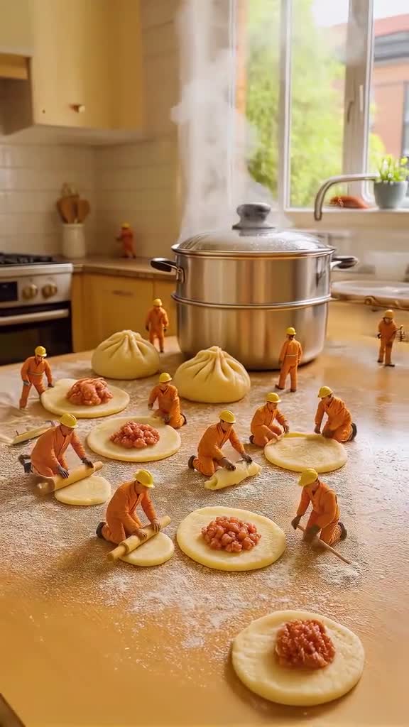 Create a miniature feast video ai food photography ai food video for ...