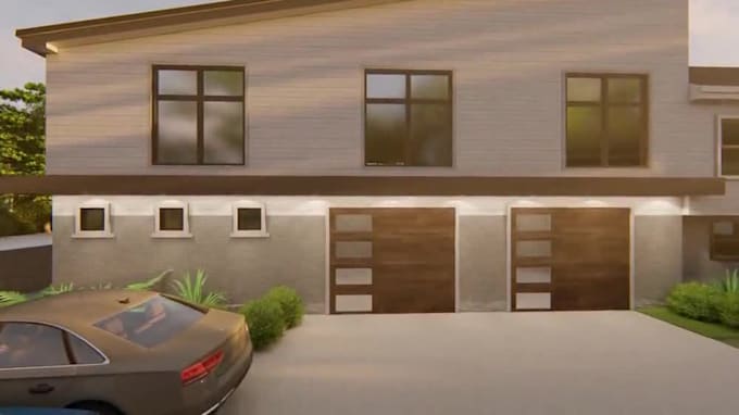 Render 3d house exterior, interior design, architecture 3d animation walkthrough by Animated ...