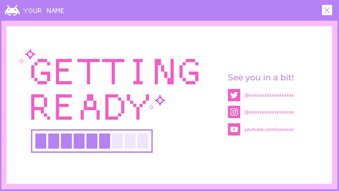 Create animated brb, starting soon, offline screen for kick, twitch ...