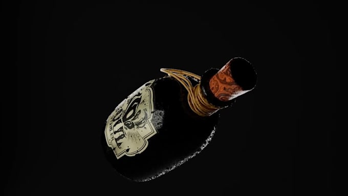 3d wine animation 3d wine bottle model 3d vodka animation 3d bottle ...