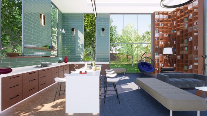 Create interior walkthrough, animation, by Cigdemerdogan | Fiverr