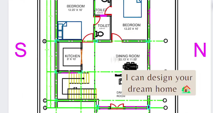 Convert pdf, blueprint sketch, jpg to autocad, cad,dwg by Shaidzaman | Fiverr