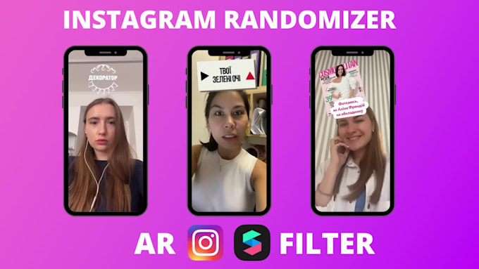 Do randomizer filter for instagram in spark ar by Sirmanslava | Fiverr