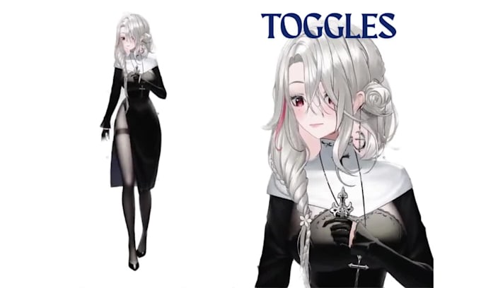 Draw and rig female male 2d vtuber model 2d vtuber model for live2d ...