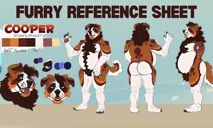Draw furry reference sheet ref sheet furry art fursona furry bage ...