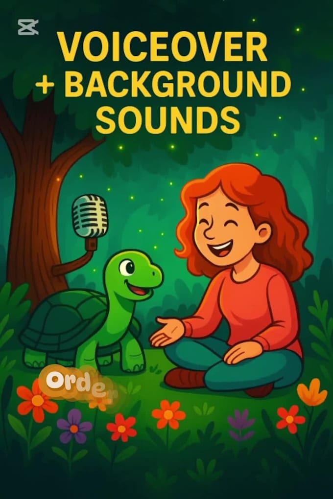 Narrate magical kids stories with warm voice and calming background ...